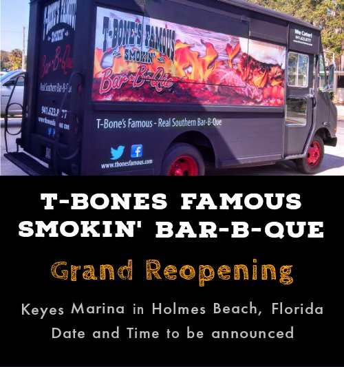 T-Bone's Famous on Twitter: "Location: Keyes Marina Holmes Beach, Florida 34217 T-Bone's Famous ...