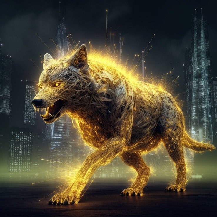 Yellow Lightning Wolf