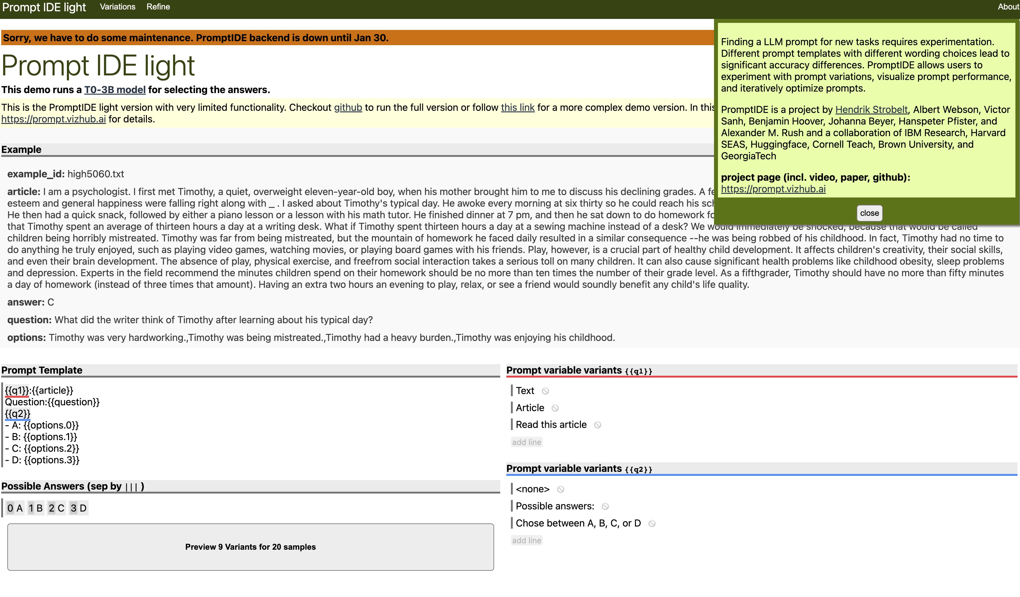 Hrishi on Twitter: "PromptSource has a hosted version (the list says it doesn't). PromptChainer ...