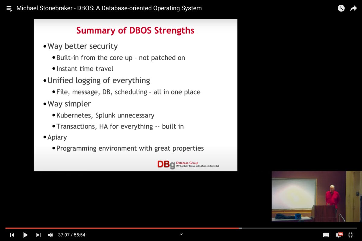 OGAWA, Tadashi on Twitter: ".@kumagi UCB EECS Colloquiumでの Michael Stonebraker名誉教授の講演がありました ...