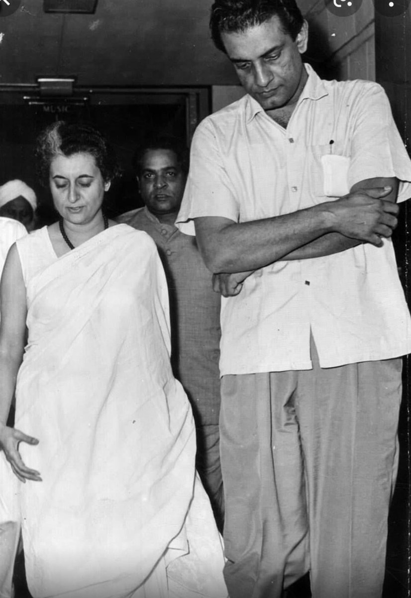 Kaushik Basu on Twitter: "Satyajit Ray and Indira Gandhi."