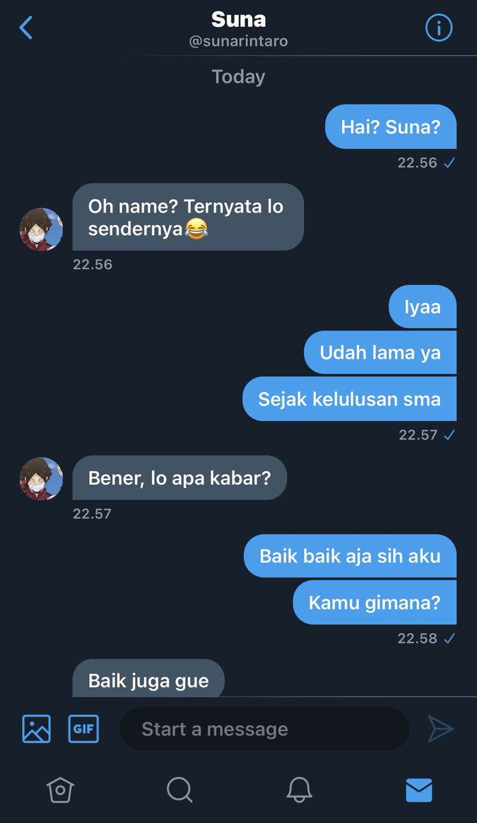 HAIKYUUFESS (cek pinned📌) on Twitter: "*hqhalu pair Suna x fem! Raeder, one tweet Ketemu mantan ...