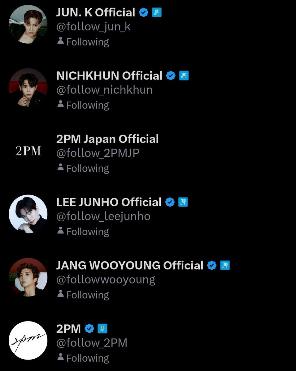 ali댕 on Twitter: "oh? there is a JYP logo in every official account for #2PM"