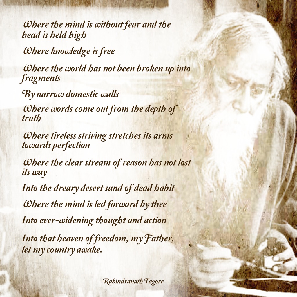 Where The Mind Is Without Fear Poem By Rabindranath Tagore