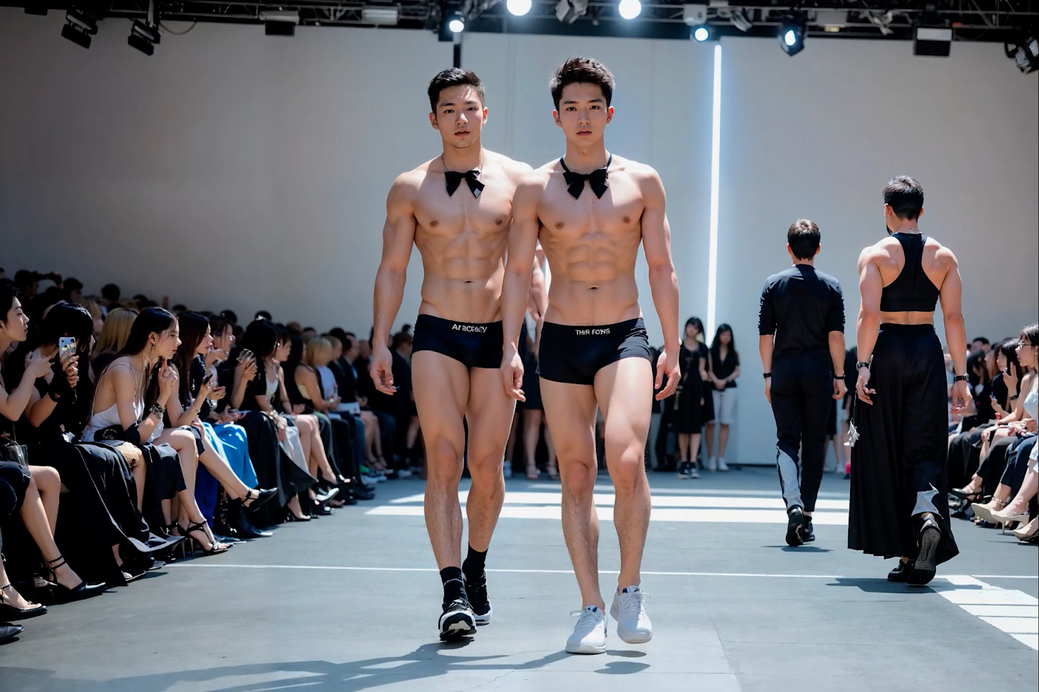 FOREST ALBUM 🏳️‍🌈🇺🇦 on Twitter: ". (1) 我又花了些时间，截图/编辑AI 亚洲男模时装秀｜取材“巴黎时装周/内裤 ”｜新组圖中的男模除了手指还可以优化之外 ...