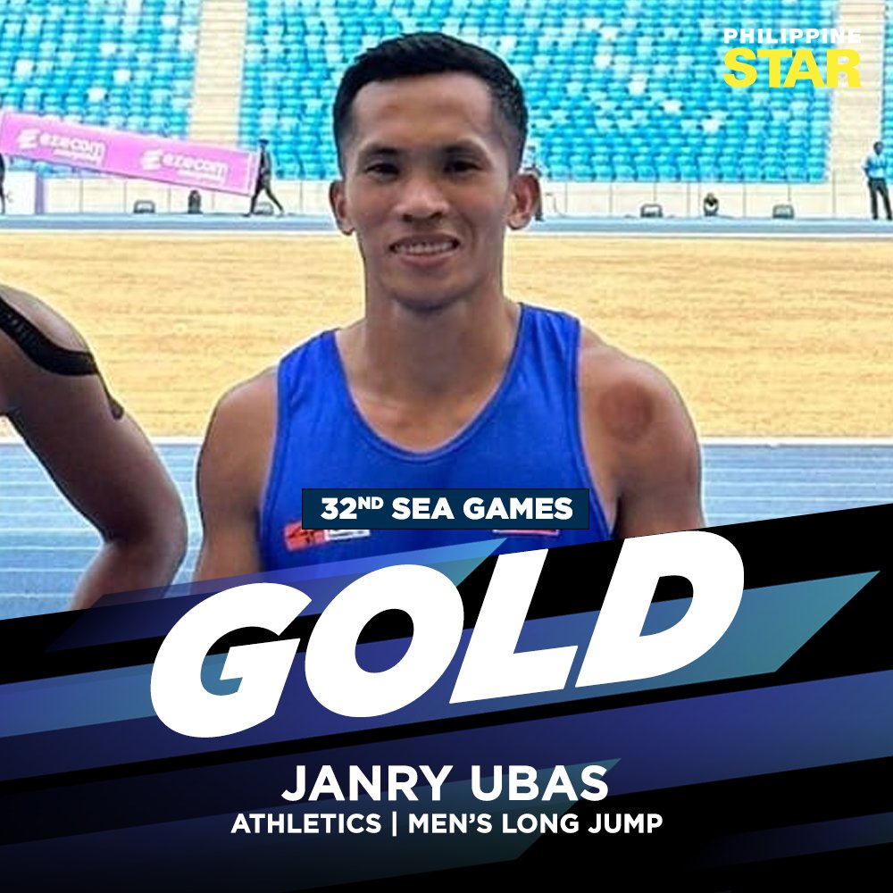 The Philippine Star on Twitter: "UBAS LEAPS TO GOLD 🥇 Janry Ubas reigns in the men's long jump ...