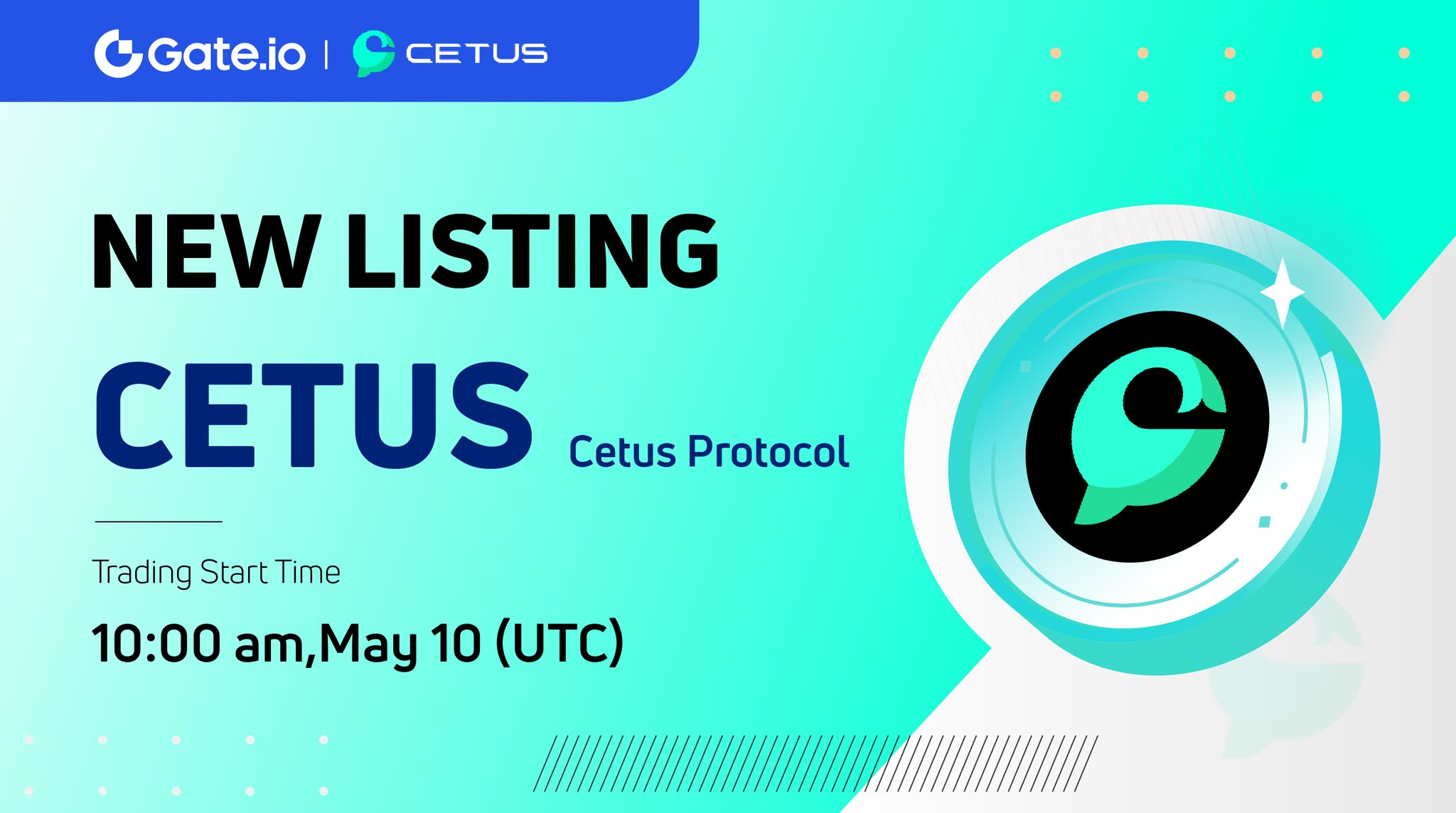 Gate.io on Twitter: "🔥 https://t.co/8kWqgEeplL New Listing: @CetusProtocol 🐳 Trading Pair ...