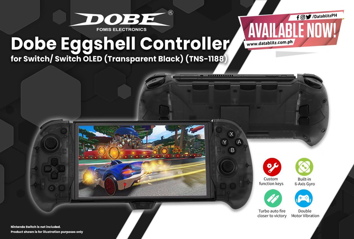 DataBlitz on Twitter: "AWESOME STYLE, EXCELLENT COMFORT. Dobe Eggshell Controller for Switch ...