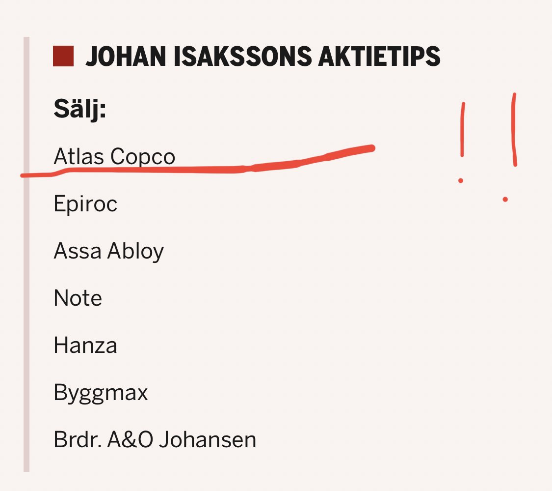 olof.w.a 🇸🇪🇮🇱🇦🇽🇺🇦🇺🇦 on Twitter: "@Borspodden Sämsta ”tipset” i år kom från Johan Isaksson. ”Sälj ...