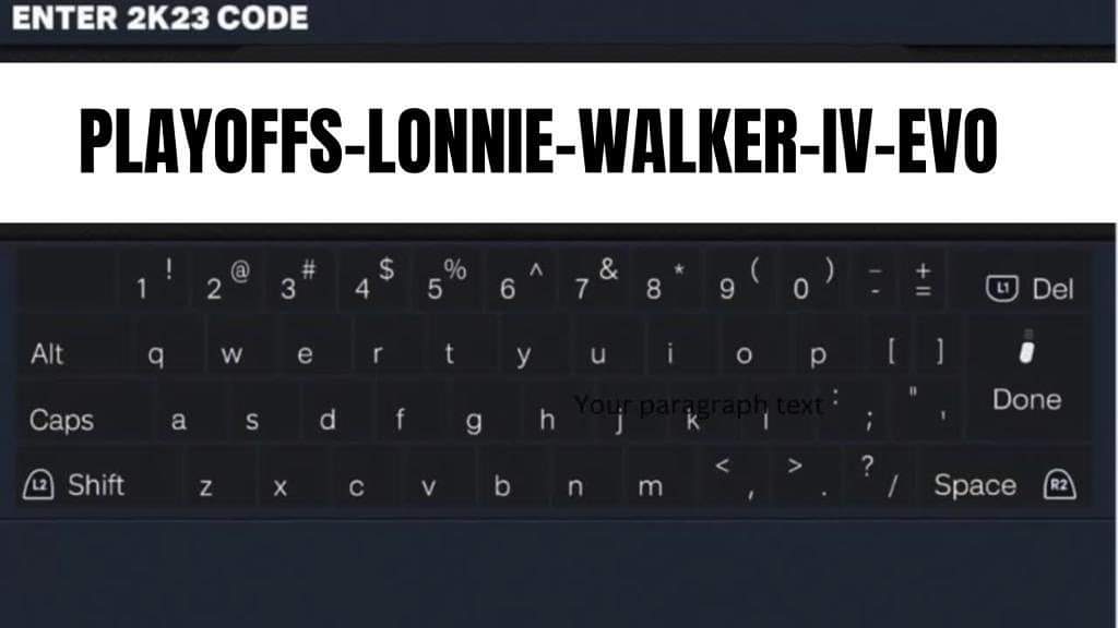 NBA 2K23 Locker Codes on Twitter: "#LockerCode 🚨 PLAYOFFS-LONNIE-WALKER-IV-EVO LONNIE WALKER IV ...