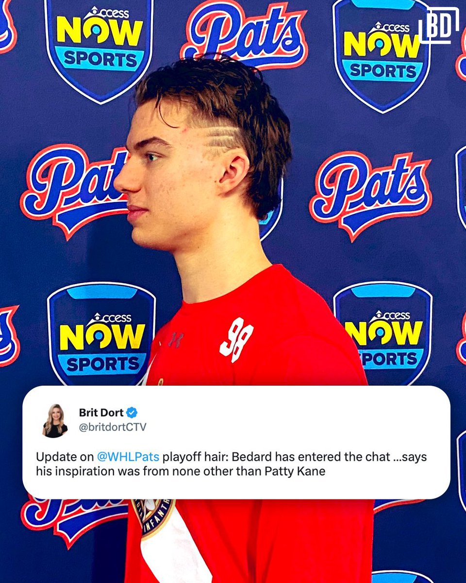 Max Markham on Twitter: "Connor Bedard with the Patrick Kane inspired look. He was always ...