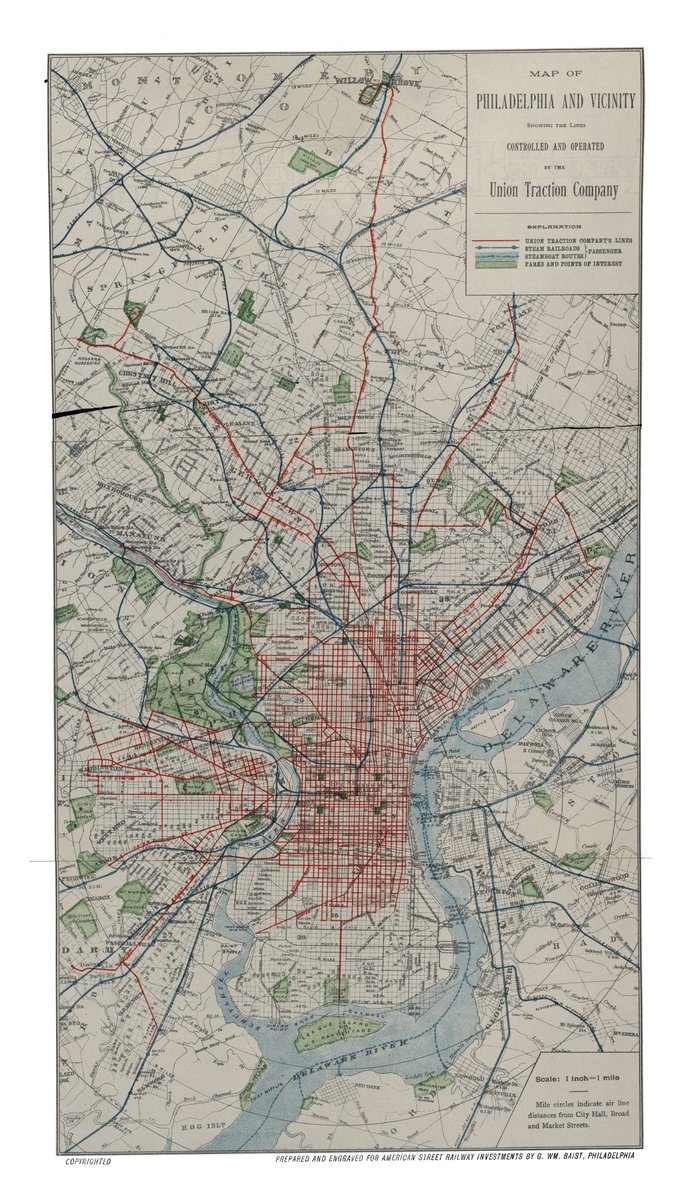 Transit Maps on Twitter: "I will never get over how downtown Philadelphia once had streetcar ...