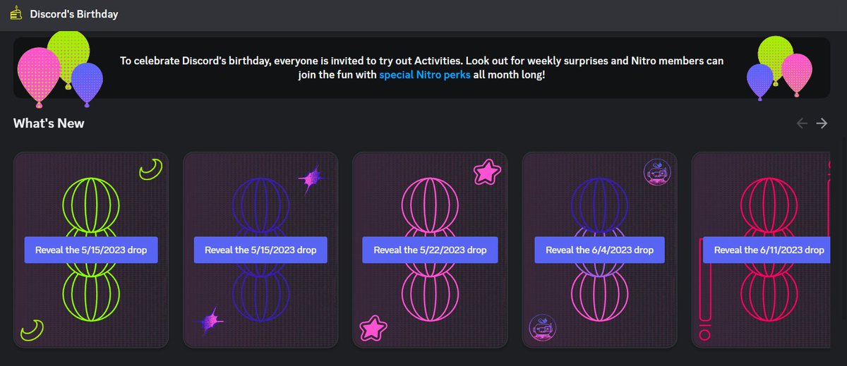 Wumpus Central on Twitter: ""What's New" section in 8'th birthday tab got updated and now we ...
