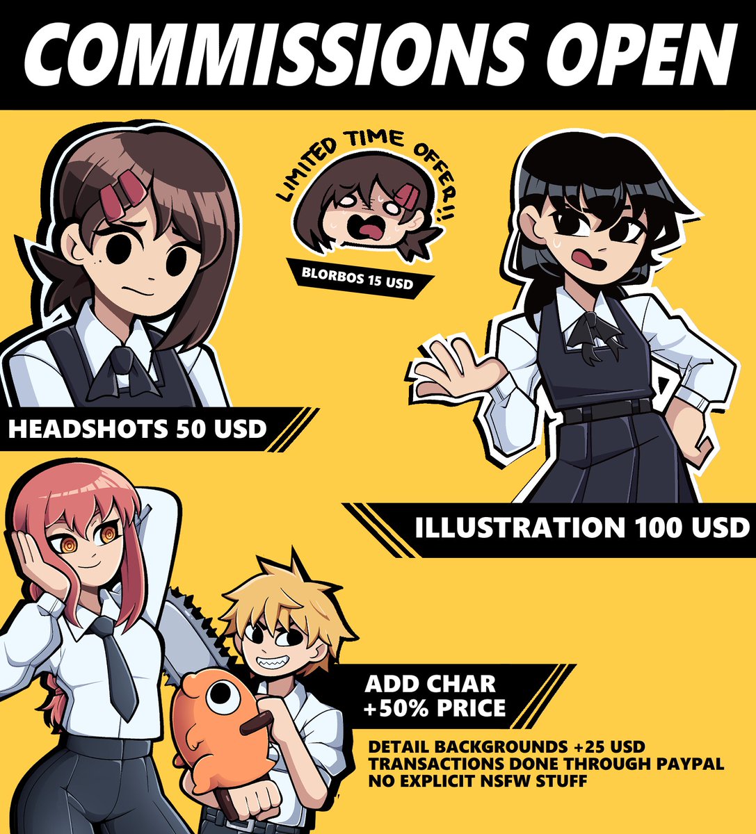 「Nearly done with my last batch so I might as well reopen em 」kuremi | Comms Openの漫画