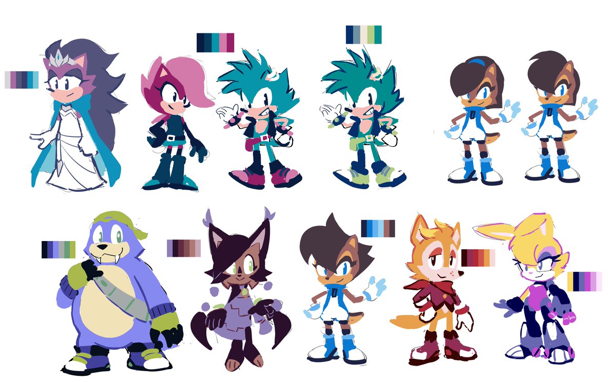 Semi Frequent Sonic Facts 🛹 On Twitter Rt Drawloverlala I Drew Some Sonic Characters Using