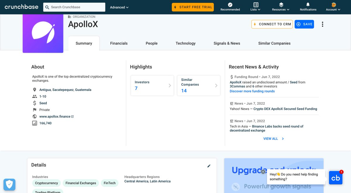 Xinyi on Twitter: "8/24 @crunchbase 追踪 tradfi 和加密货币融资轮次的首选应用工具，包括投资者信息和筹集的总额。通过市场趋势和最新 VC 投资的更新 ...