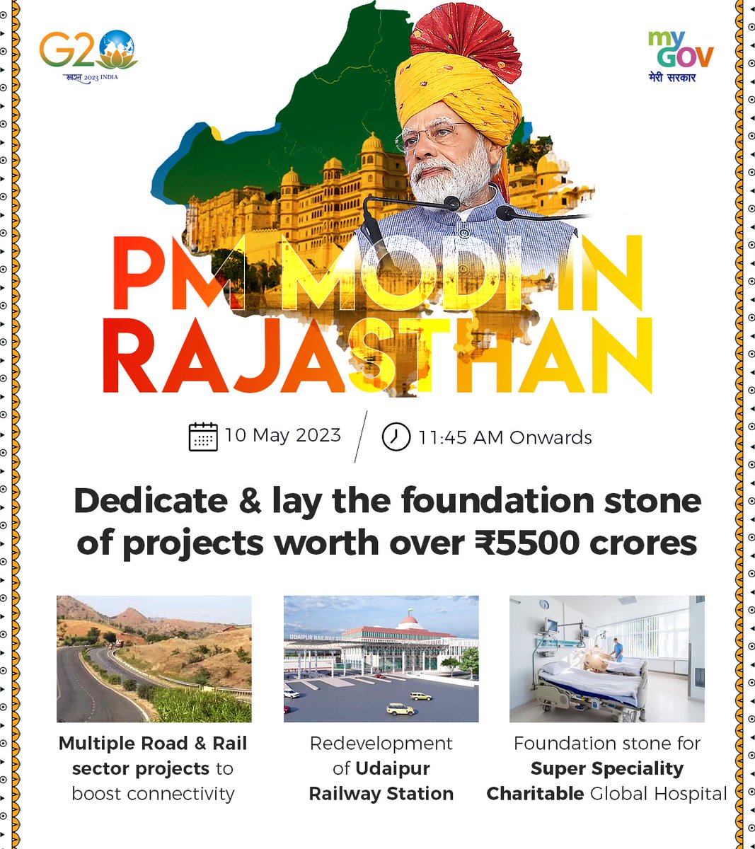 MyGovIndia on Twitter: "WATCH LIVE PM @narendramodi to visit Rajasthan and dedicate and lay the ...