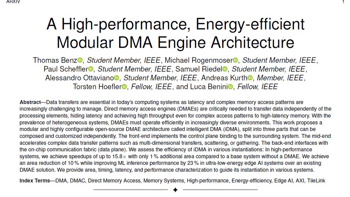 OGAWA, Tadashi on Twitter: "=> "A High-performance, Energy-efficient Modular DMA Engine ...