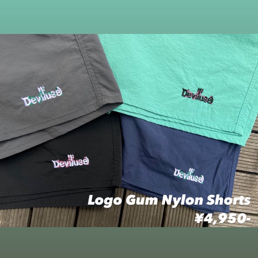 deviluse Flag Store on Twitter: "・Logo Gum Nylon Shorts ¥4,950- 夏のライブやフェス、アウトドアに ぴったりすぎるアイテム！🌻🤍 ...