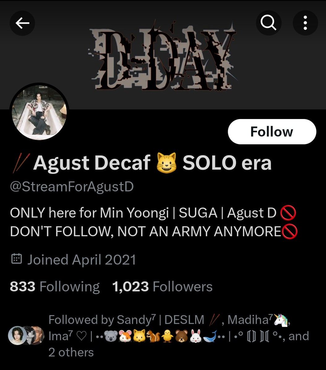 jiah⁷ 💫 on Twitter: "Ok since they are a solo now ig you can unfollow all ot7s https://twitter ...