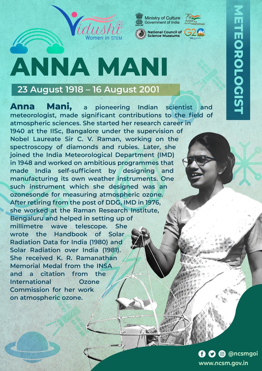 National Council of Science Museums-NCSM on Twitter: "𝐕𝐢𝐝𝐮𝐬𝐡𝐢: 𝐖𝐨𝐦𝐞𝐧 𝐈𝐧 ...