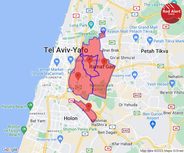 Faytuks News Δ on Twitter: "BREAKING: Red alert in Tel Aviv due to rocket fire from Gaza"