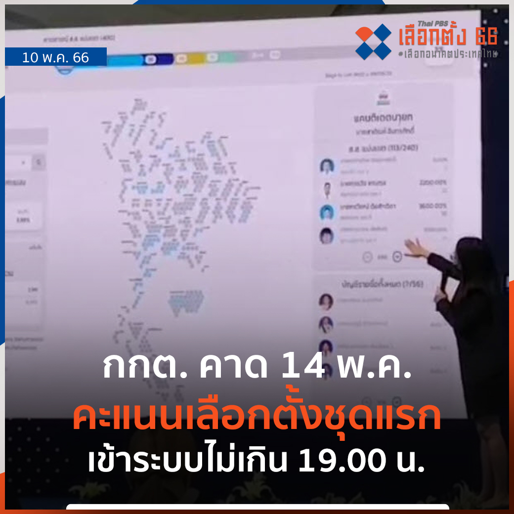 Thai PBS on Twitter: "กกต. ย้ำความพร้อมการรายงานผลคะแนนเลือกตั้ง ส.ส. ผ่านระบบ ECT Report โดยมี ...