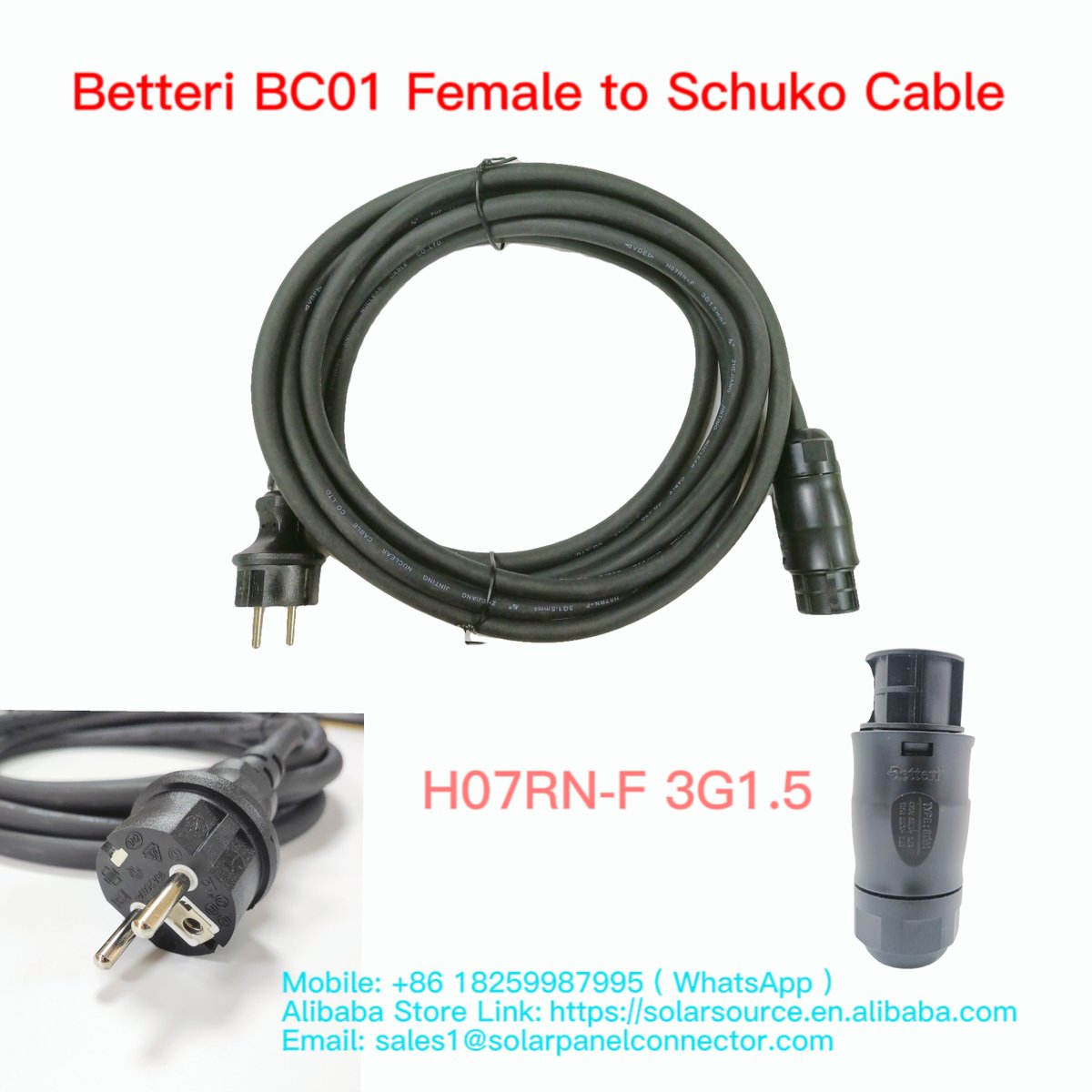 Fanny Du on Twitter: "The BC01 female socket from Betteri BC01 is used for connecting to an Deye ...