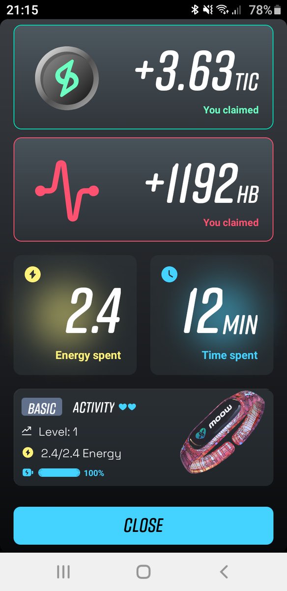 250 Days to ROI on Twitter: "My first @moow2earn session. Worked perfectly while doing my ...