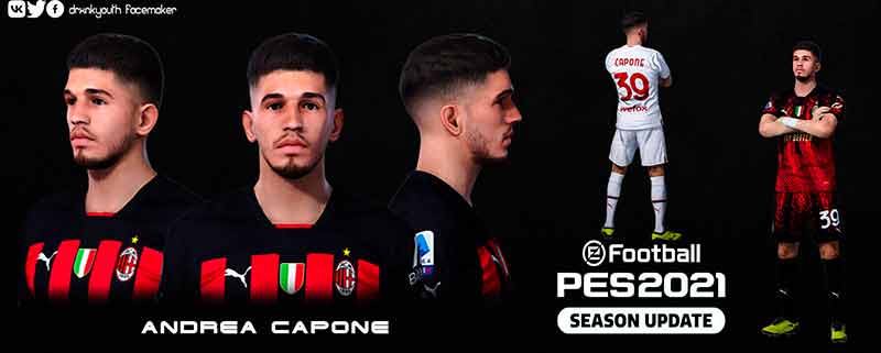 Pes Files Ru On Twitter Pes 2021 Andrea Capone Face By Drxnkyouth