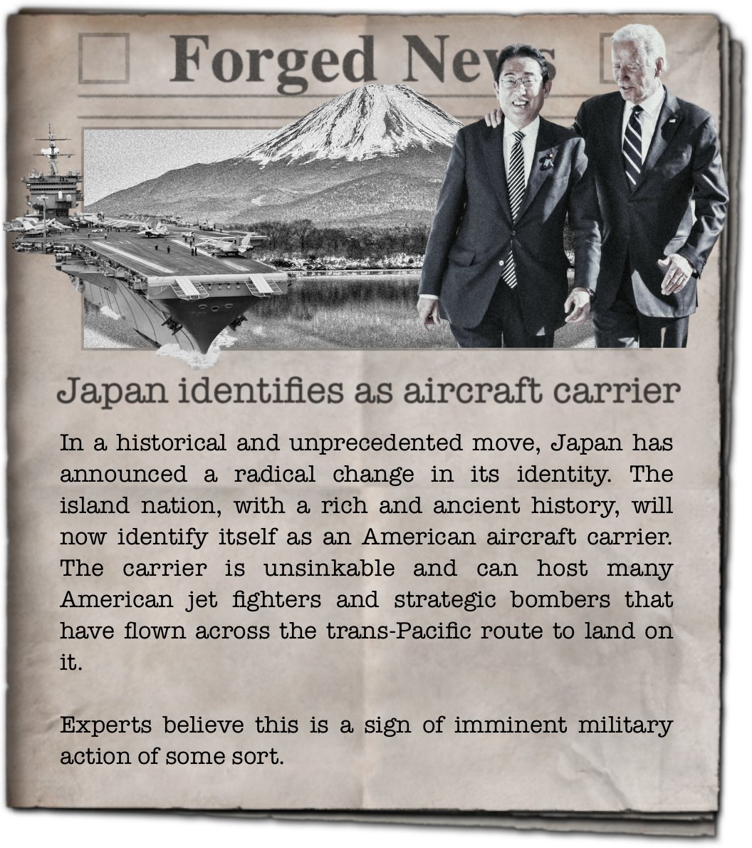 Forged News on Twitter: "@its_maria012 Makes sense, as Japan identifies as American aircraft ...