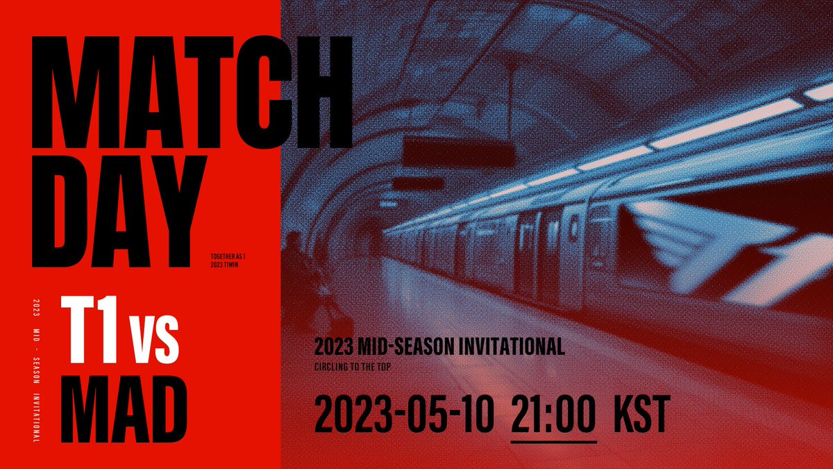 T1 LoL on Twitter: "[#MSI2023 ROUND 1 vs. MAD] T1의 경기만을 기다렸다! 므시의 T1, 협곡으로 출근 준비 완료. Been ...