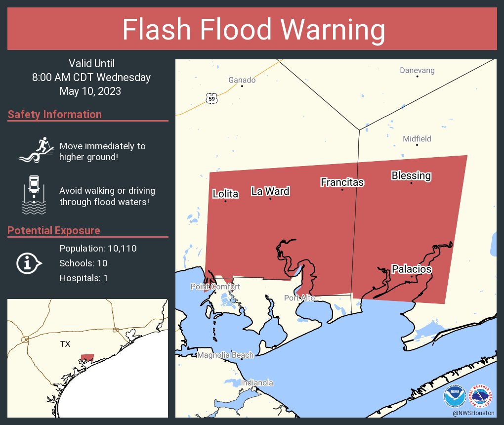 Nwsflashflood On Twitter Flash Flood Warning Including Palacios Tx