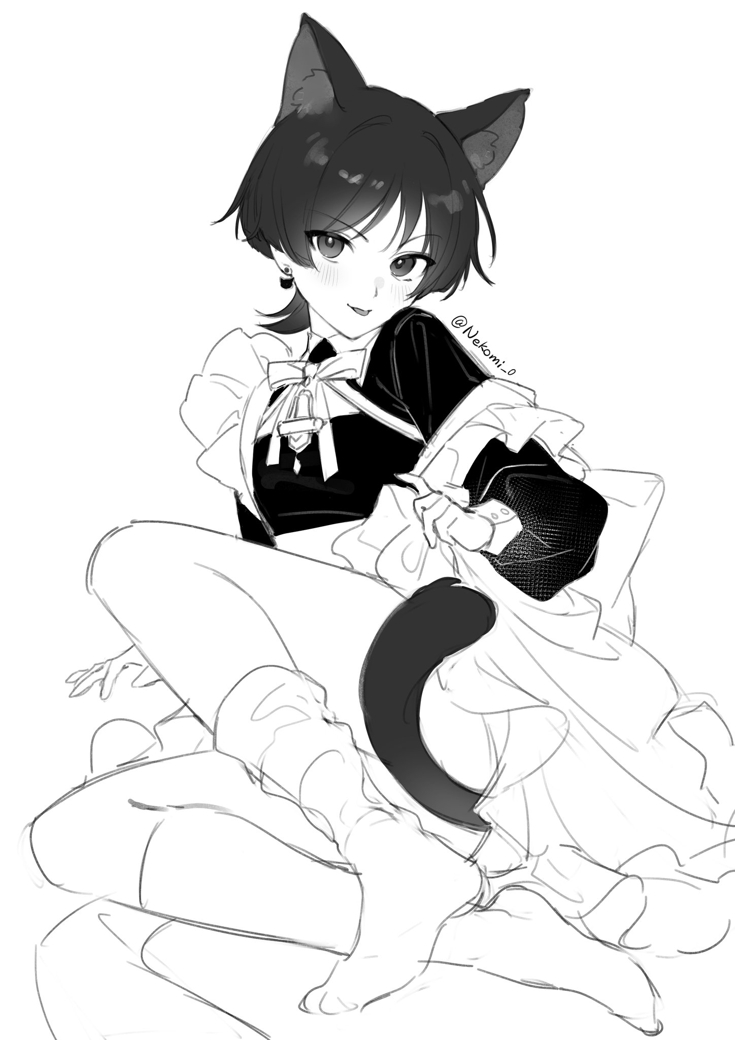 Nekomi on Twitter: "“好奇我裙底穿了什么？要给你看看吗~？ ️” *姿势有参考 #scaramouche https://t.co/ycpn3Ugc42" / Twitter