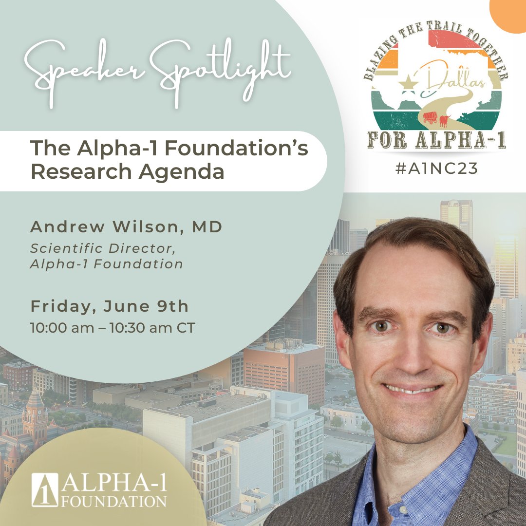 Alpha-1 Foundation on Twitter: "First up in our #A1NC23 Speaker Spotlight series is Scientific ...