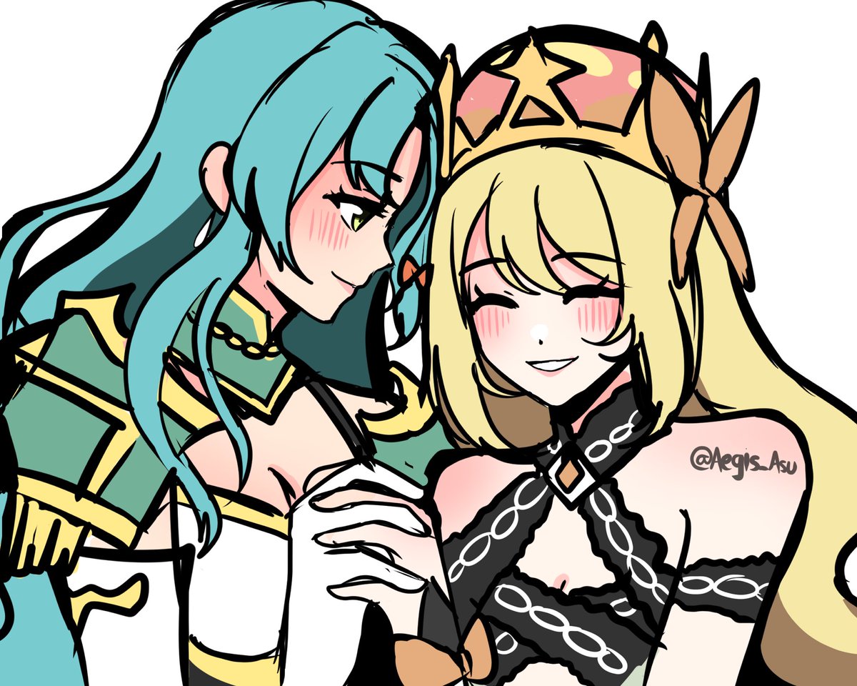 Asu on Twitter: "First two of the couple doodle comms Are done 💖"