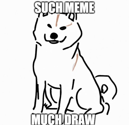 Shibe Meme Black And White