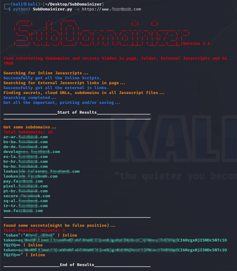 Daily OSINT on Twitter: "If you need to uncover hidden secrets from a URL? Try SubDomainizer, a ...
