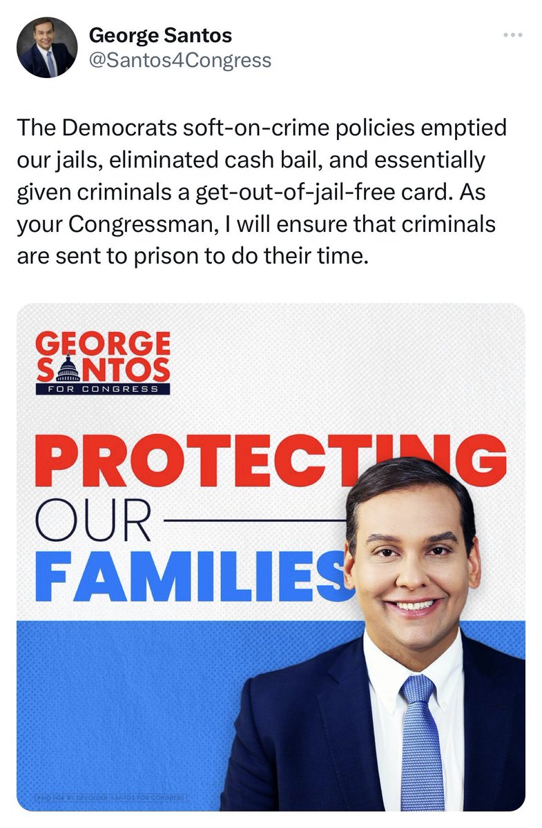 ian bremmer on Twitter: "george santos making good on his campaign pledge"