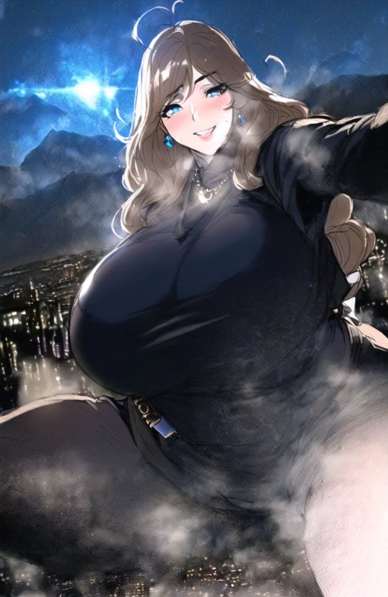 春巻 サイズフェチand鼻と大迫力フェチ On Twitter Night Giantess She Looks Like A Being