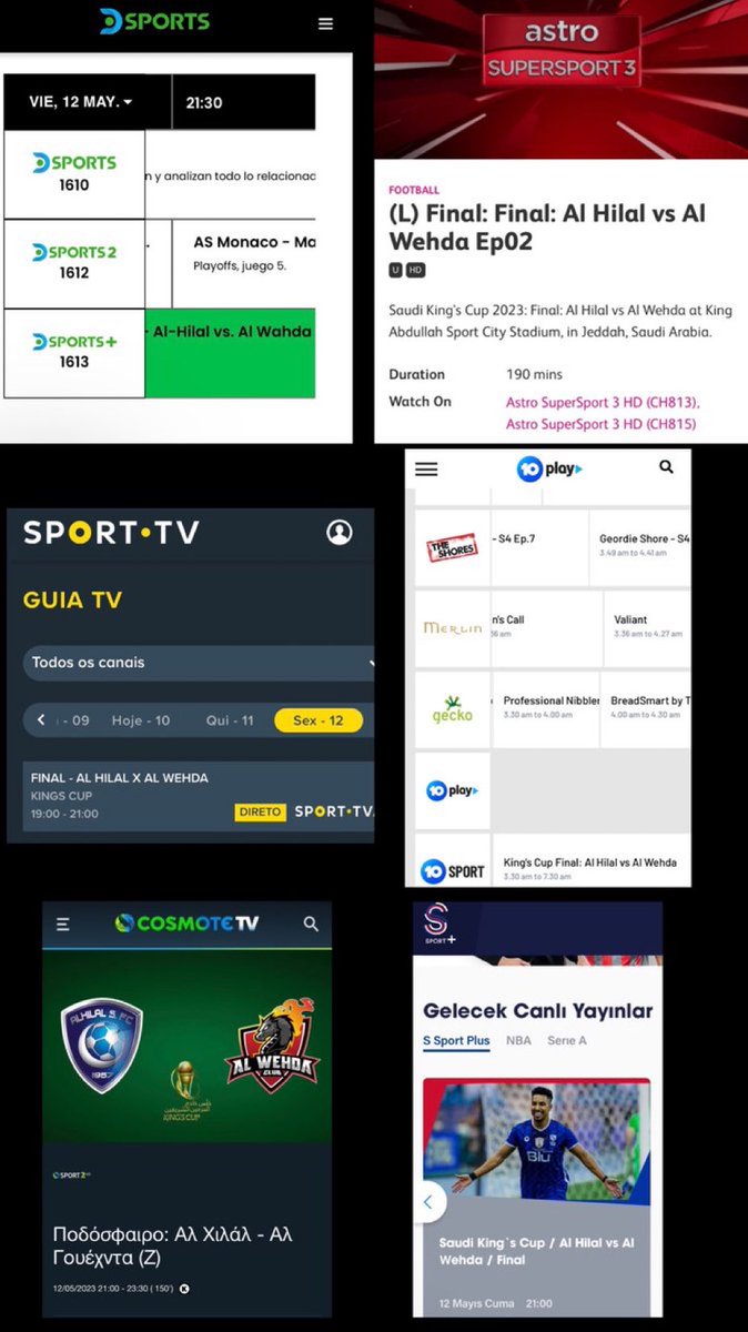 Osama 🇸🇦 on Twitter: "🚨🚨🚨🚨| القنوات الاجنبية التي اعلنت رسميا نقلها نهائي كاس الملك السعودي 🇸🇦 ...