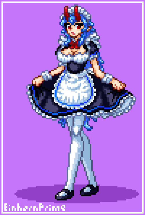 Einhorn Prime On Twitter Still Is Maid Day This Time My Oc Maids Pixelart Maids メイドの日 ドット絵