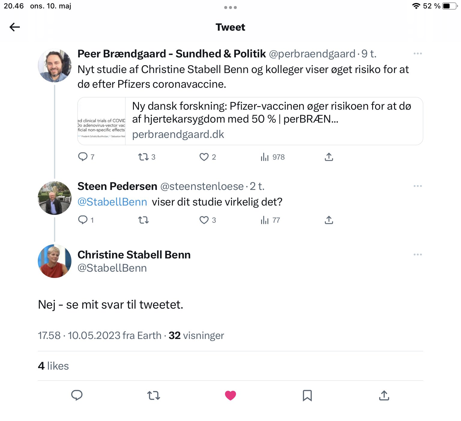 Steen Pedersen on Twitter: "Når man bliver taget i at sprede misinformation. Sådan arbejder Peer ...