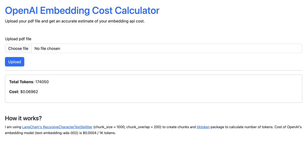 AI Daily Guy on Twitter: "🔥Excited to introduce the OpenAI Embedding API Cost Calculator! No ...