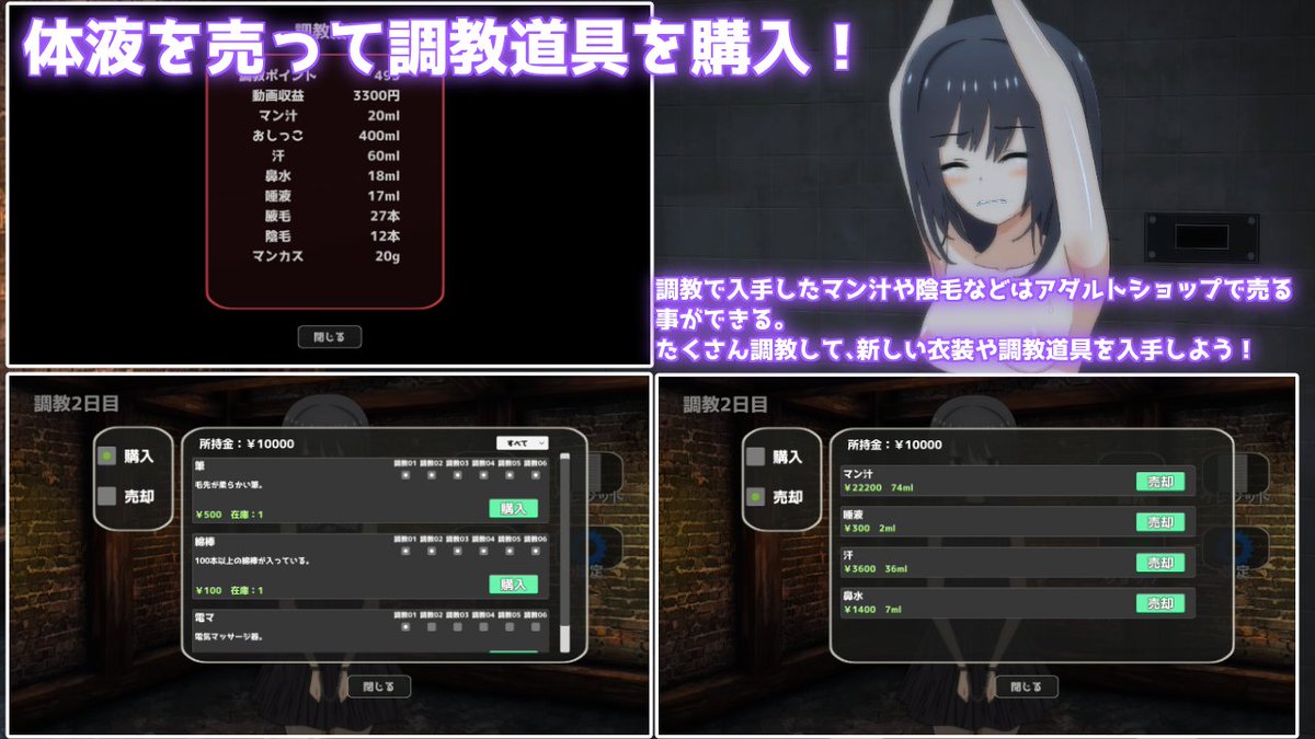 ぺこげーすたじお on Twitter: "RT @terukalabo: 地下室調教シミュレーション～両親に売られた私は変態調教を受ける事になりました～の販売を開始しました！ https ...