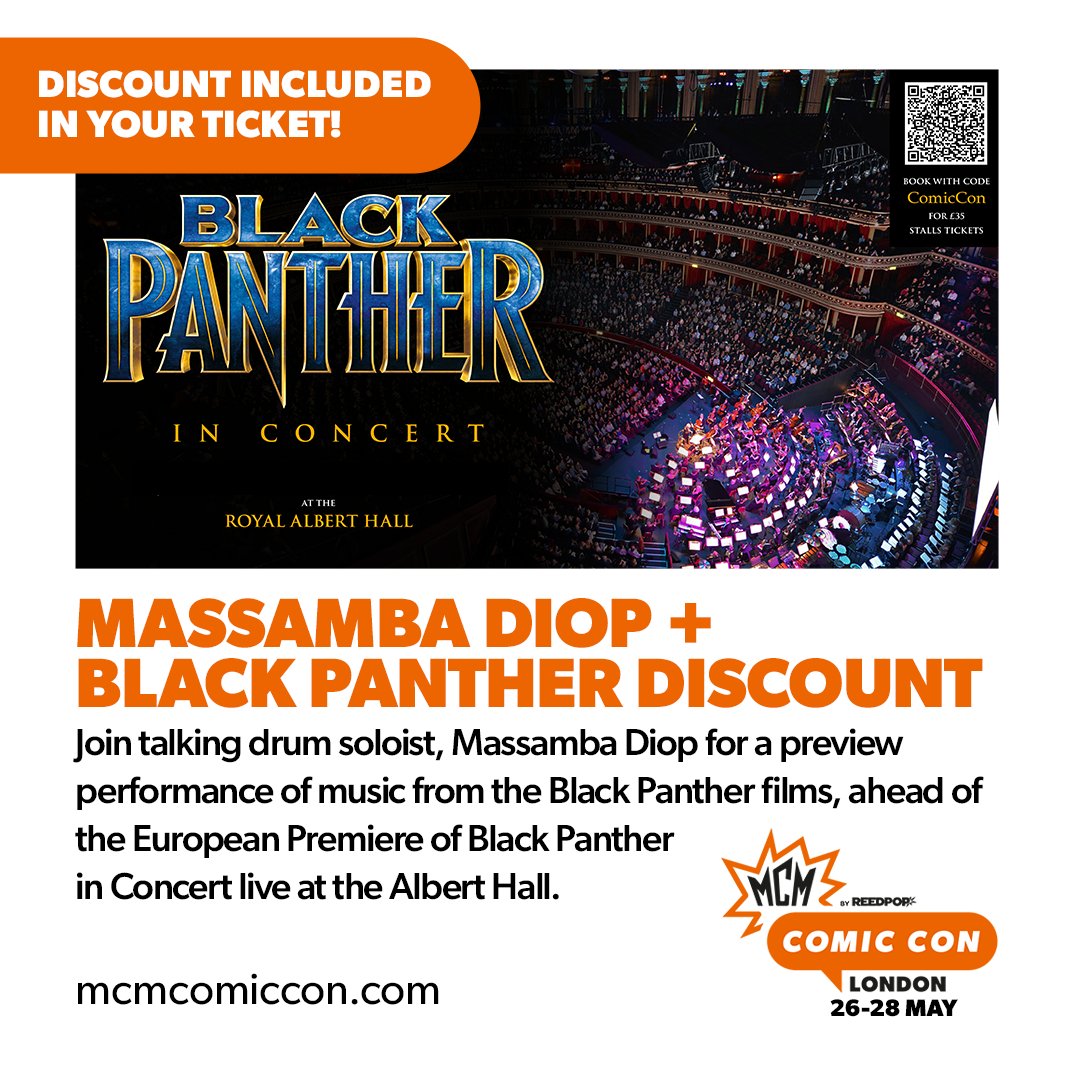 MCM Comic Con on Twitter: "Exclusive discount available off Stalls tickets to see drum soloist ...