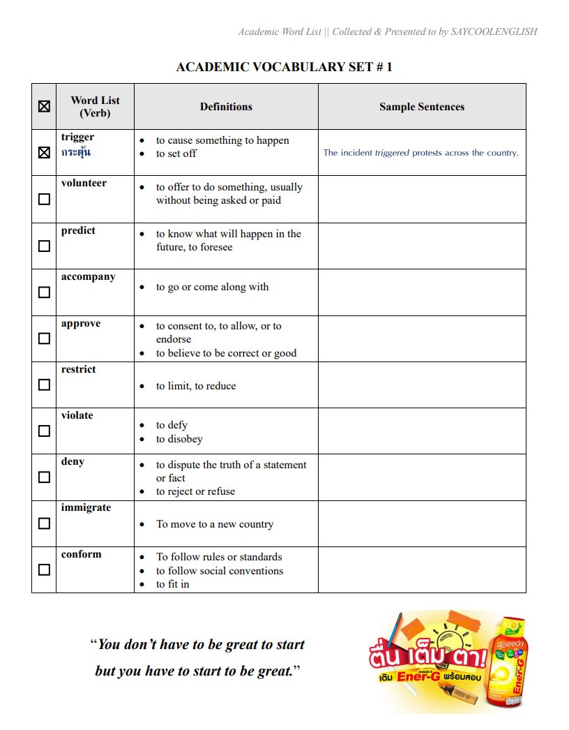 𝐬𝐚𝐲𝐜⚯𝐥𝐞𝐧𝐠𝐥𝐢𝐬𝐡™🏳️‍🌈 on Twitter: "แจกไฟล์ [Flashcards] Academic ...