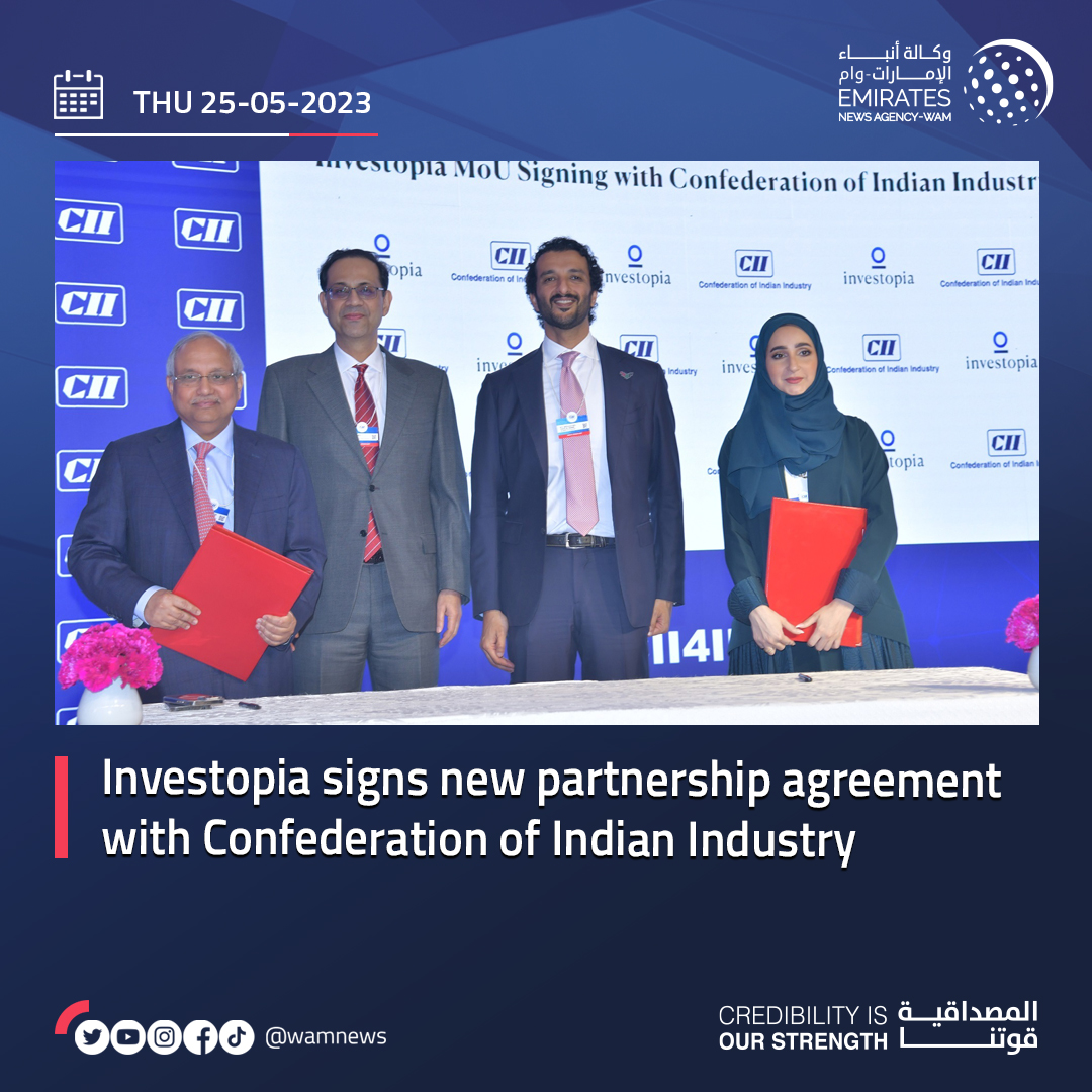 WAM English on Twitter: "Investopia signs new partnership agreement with Confederation of Indian ...