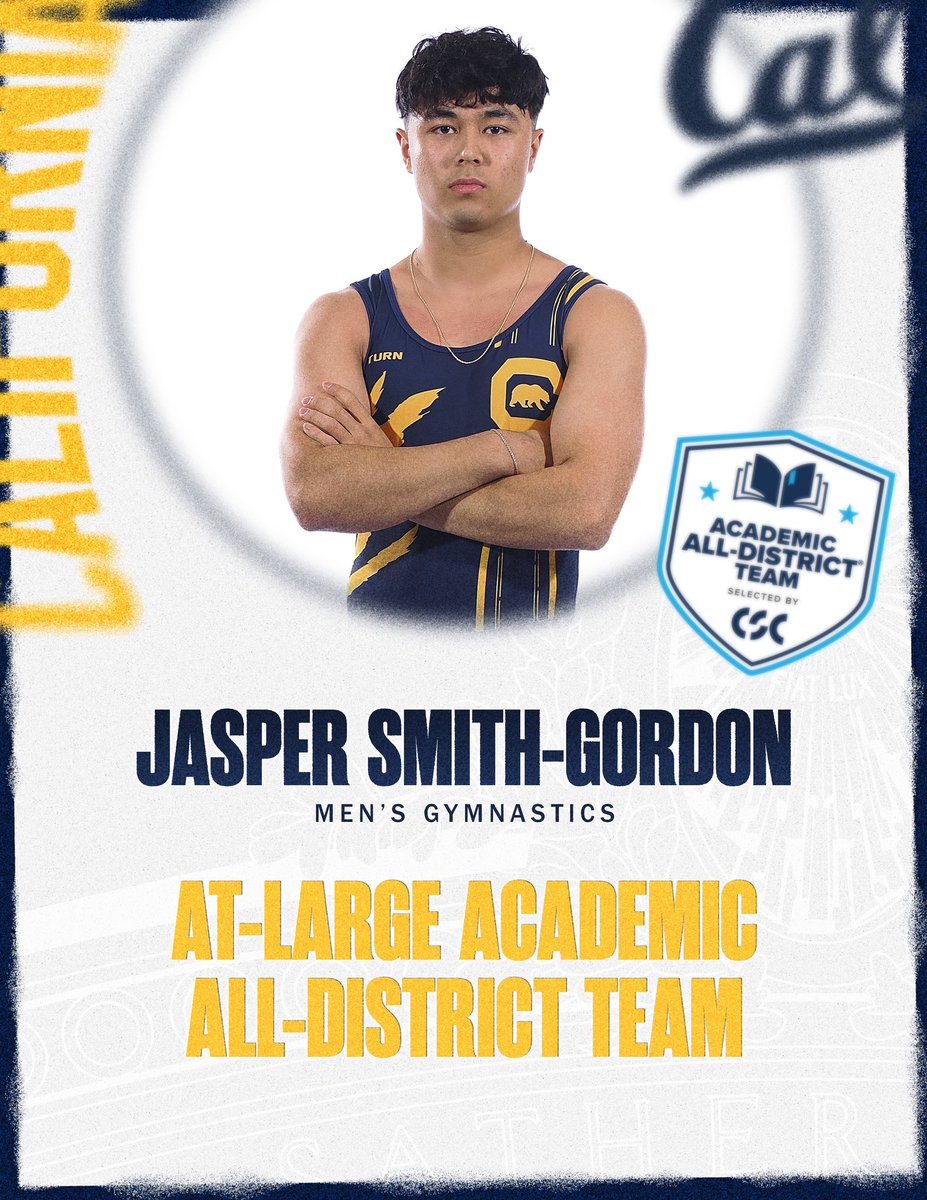 Cal Men's Gymnastics on Twitter: "𝗕𝗿𝗮𝗶𝗻𝘆 𝗕𝗲𝗮𝗿𝘀 📚 Congratulations to Will Lavanakul and Jasper ...