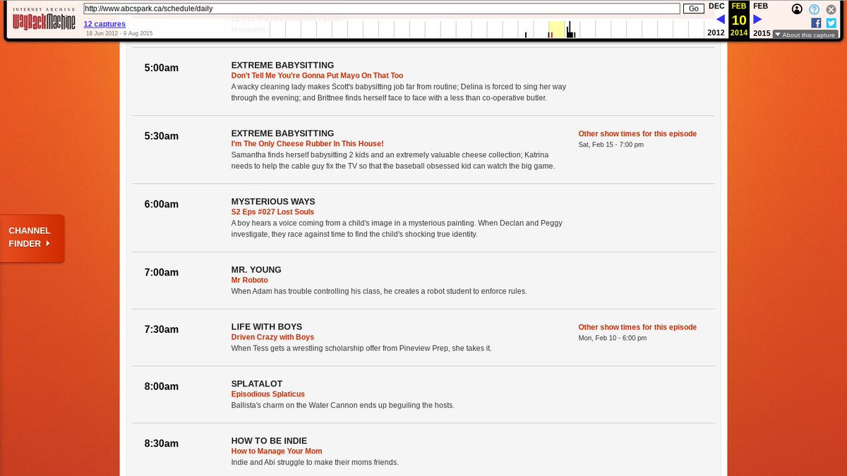 BookFan2019 ∞ on Twitter: "man i love going through old abc spark schedules. apparently some old ...